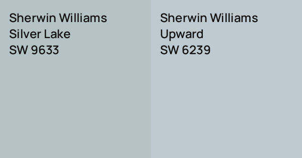 Sherwin Williams Silver Lake vs. Sherwin Williams Upward comparison