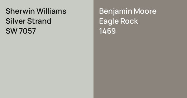 Sherwin Williams Silver Strand vs. Benjamin Moore Eagle Rock comparison