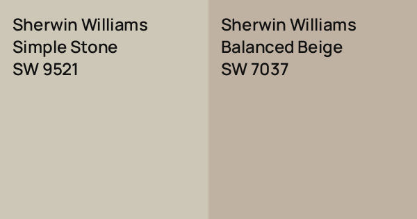 Sherwin Williams Simple Stone vs. Sherwin Williams Balanced Beige ...