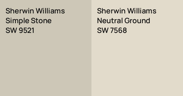 Sherwin Williams Simple Stone vs. Sherwin Williams Neutral Ground ...