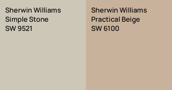Sherwin Williams Simple Stone vs. Sherwin Williams Practical Beige ...