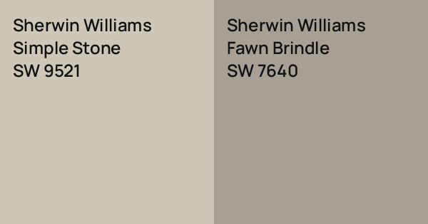 Sherwin Williams Simple Stone vs. Sherwin Williams Fawn Brindle comparison