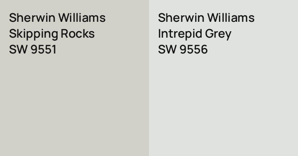 Sherwin Williams Skipping Rocks vs. Sherwin Williams Intrepid Grey ...