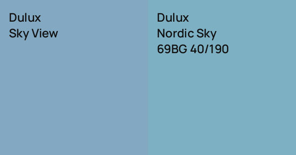 Dulux Sky View vs. Dulux Nordic Sky comparison