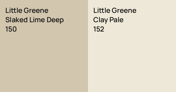 Little Greene Slaked Lime Deep vs. Little Greene Clay Pale comparison