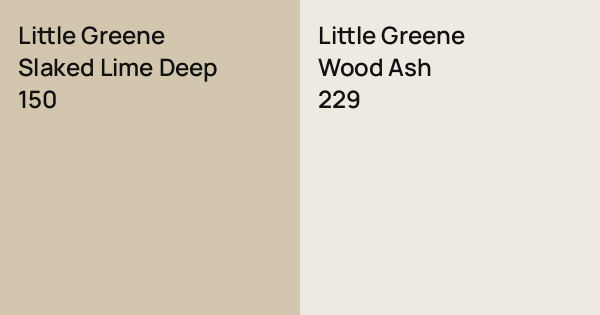 Little Greene Slaked Lime Deep vs. Little Greene Wood Ash comparison