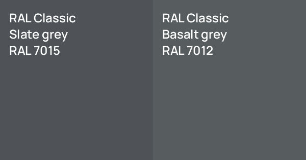 RAL Classic Slate grey vs. RAL Classic Basalt grey comparison
