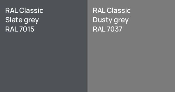 RAL Classic Slate grey vs. RAL Classic Dusty grey comparison