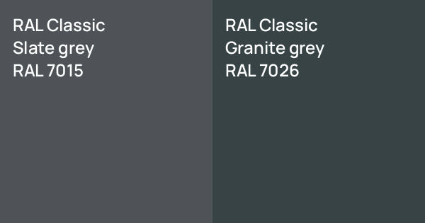 RAL Classic Slate grey vs. RAL Classic Granite grey comparison