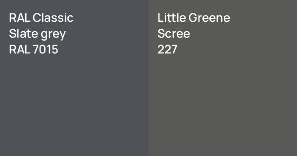 RAL Classic Slate grey vs. Little Greene Scree comparison