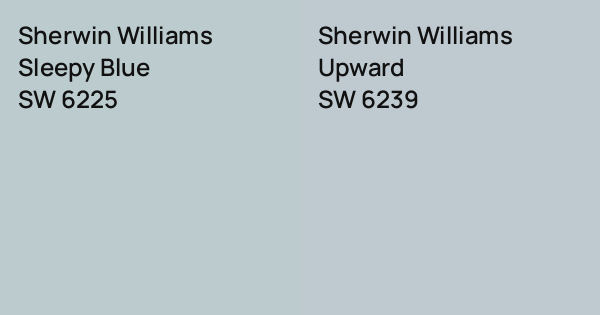 Sherwin Williams Sleepy Blue vs. Sherwin Williams Upward comparison