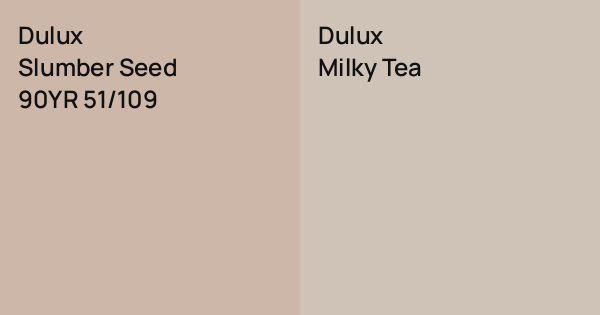 Dulux Slumber Seed vs. Dulux Milky Tea comparison