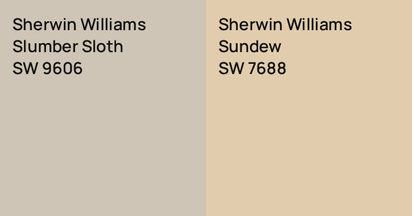 Sherwin Williams Slumber Sloth vs. Sherwin Williams Sundew comparison