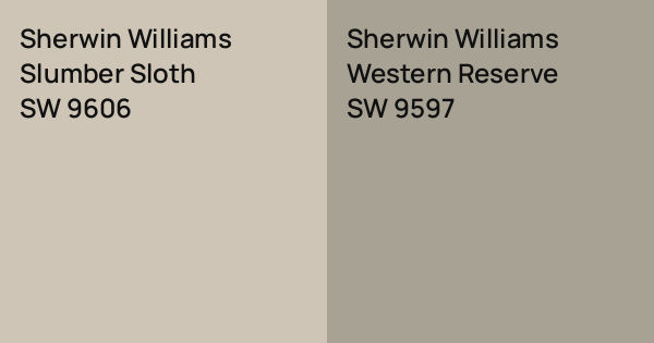 Sherwin Williams Slumber Sloth vs. Sherwin Williams Western Reserve ...