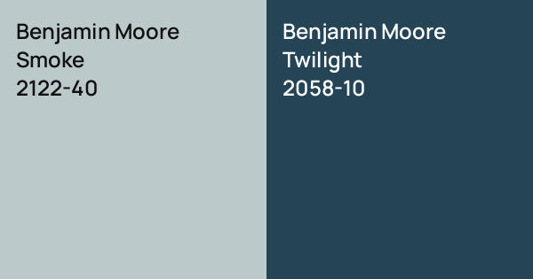 Benjamin Moore Smoke vs. Benjamin Moore Twilight comparison