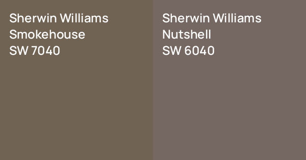 Sherwin Williams Smokehouse vs. Sherwin Williams Nutshell comparison