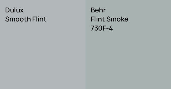 Dulux Smooth Flint vs. Behr Flint Smoke comparison