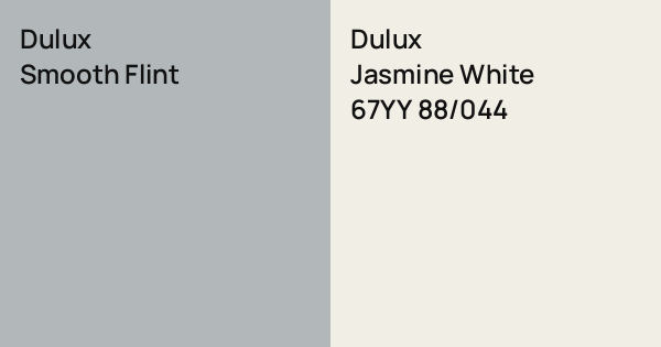 Dulux Smooth Flint vs. Dulux Jasmine White comparison