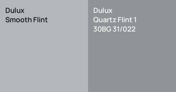 Dulux Smooth Flint vs. Dulux Quartz Flint 1 comparison