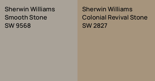 Sherwin Williams Smooth Stone vs. Sherwin Williams Colonial Revival ...