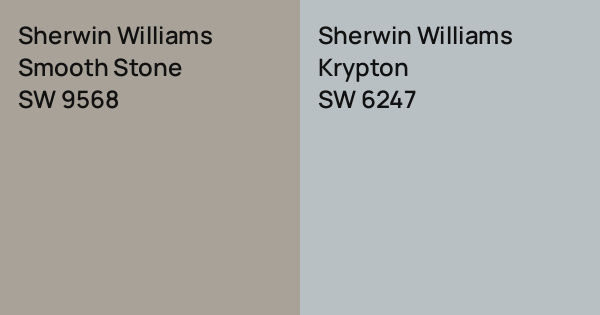 Sherwin Williams Smooth Stone vs. Sherwin Williams Krypton comparison