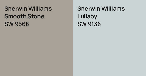 Sherwin Williams Smooth Stone vs. Sherwin Williams Lullaby comparison