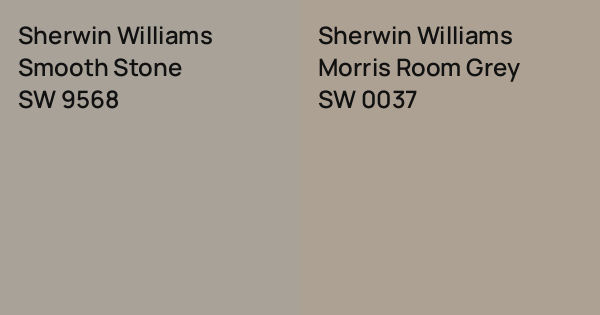 Sherwin Williams Smooth Stone vs. Sherwin Williams Morris Room Grey ...