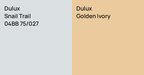 Dulux Snail Trail vs. Dulux Golden Ivory comparison