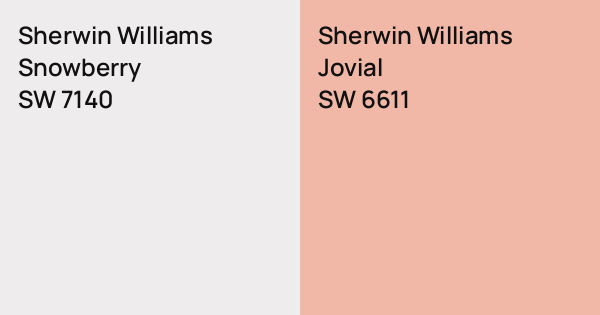 Sherwin Williams Snowberry vs. Sherwin Williams Jovial comparison
