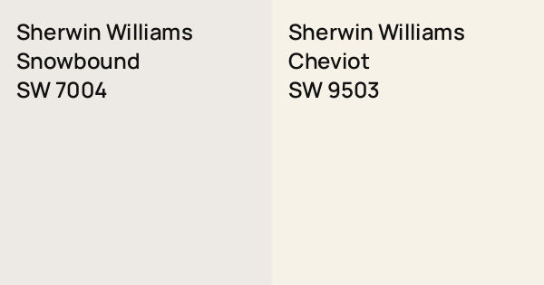 Sherwin Williams Snowbound vs. Sherwin Williams Cheviot comparison