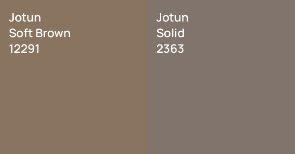 Jotun Soft Brown vs. Jotun Solid comparison