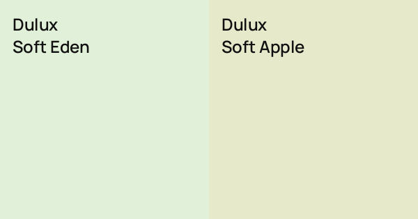 Dulux Soft Eden vs. Dulux Soft Apple comparison