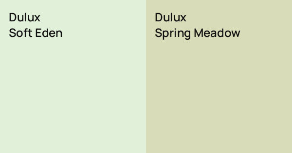Dulux Soft Eden vs. Dulux Spring Meadow comparison
