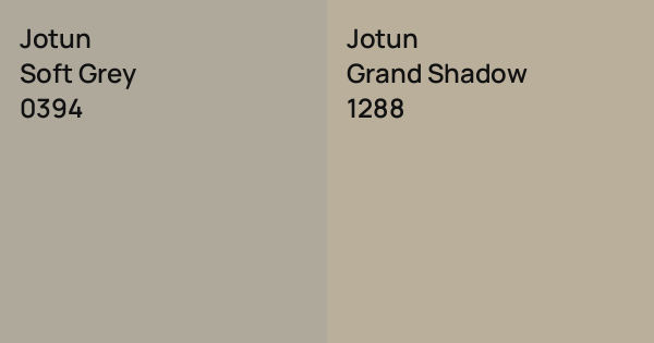 Jotun Soft Grey vs. Jotun Grand Shadow comparison