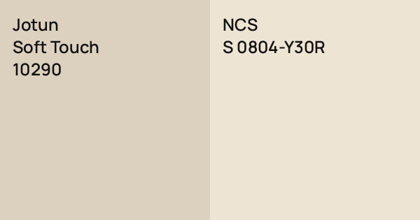 Jotun Soft Touch vs. NCS S 0804-Y30R comparison