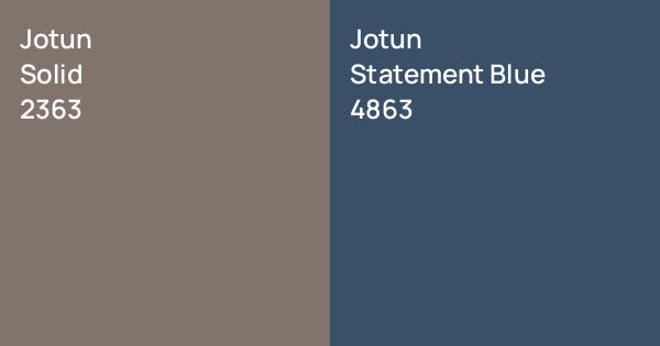 Jotun Solid vs. Jotun Statement Blue comparison