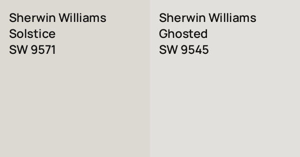 Sherwin Williams Solstice vs. Sherwin Williams Ghosted comparison
