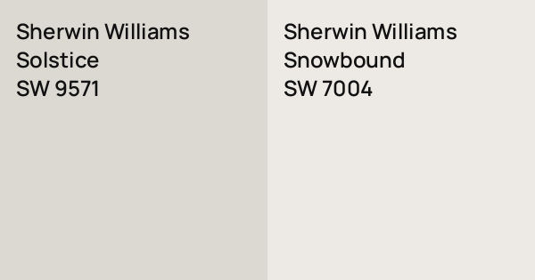 Sherwin Williams Solstice vs. Sherwin Williams Snowbound comparison