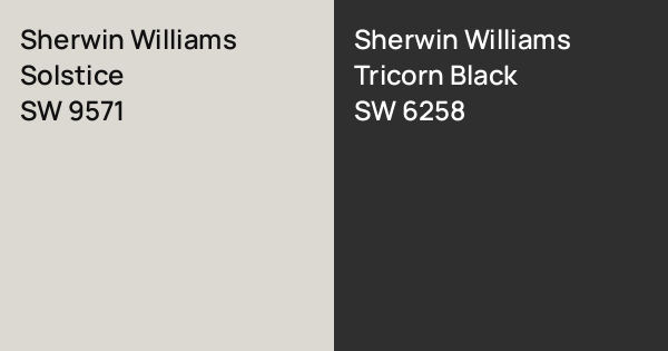 Sherwin Williams Solstice vs. Sherwin Williams Tricorn Black comparison