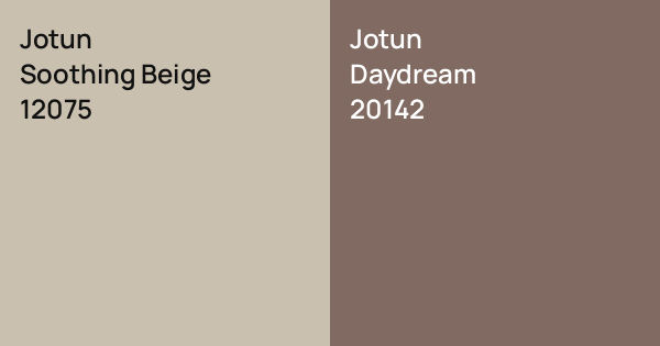 Jotun Soothing Beige vs. Jotun Daydream comparison