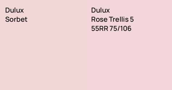 Dulux Sorbet vs. Dulux Rose Trellis 5 comparison