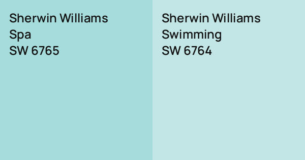 Sherwin Williams Spa vs. Sherwin Williams Swimming comparison