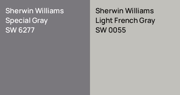 Sherwin Williams Special Gray vs. Sherwin Williams Light French Gray ...