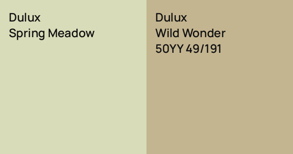 Dulux Spring Meadow vs. Dulux Wild Wonder comparison