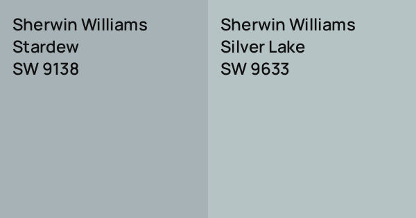 Sherwin Williams Stardew vs. Sherwin Williams Silver Lake comparison
