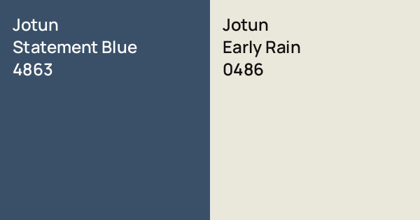 Jotun Statement Blue vs. Jotun Early Rain comparison