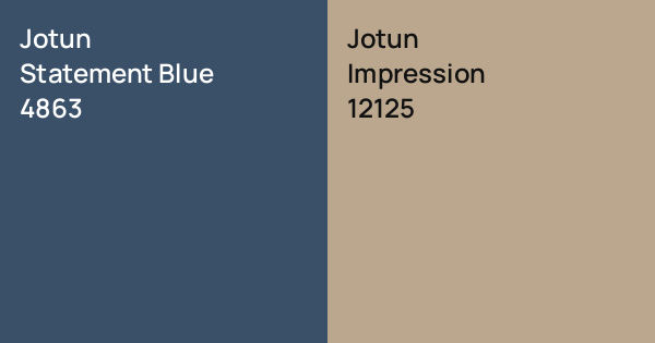 Jotun Statement Blue vs. Jotun Impression comparison