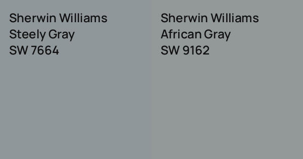 Sherwin Williams Steely Gray vs. Sherwin Williams African Gray comparison