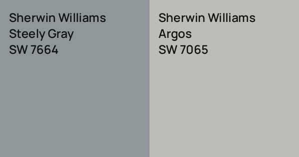 Sherwin Williams Steely Gray vs. Sherwin Williams Argos comparison