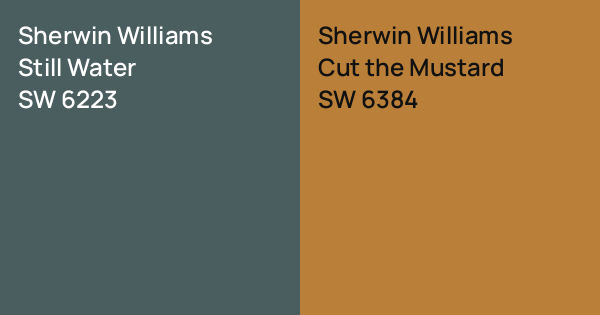 Sherwin Williams Still Water vs. Sherwin Williams Cut the Mustard ...